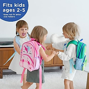 Move2Play, Dinosaur Toddler Backpack | Preschool Backpack For Kids | Kindergarten School Book Bag | Small, Little, Mini Size, Designed for Boys & Girls Ages 2, 3-5+ Year Olds