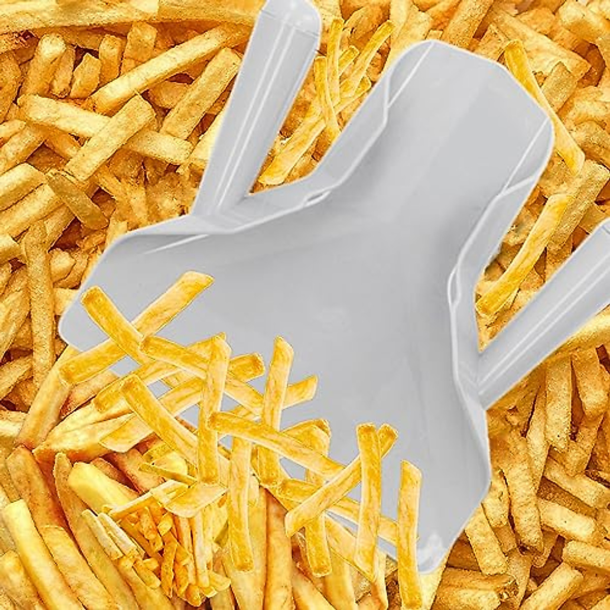 Popcorn Scoop, French Fry Scooper Scoop,Quick Fill Popcorn for Popcorn Machine, Speed Hand Scoop with Dual Handle, Ideal Popcorn Supplies for Popcorn Machine, Commercial & Home Use