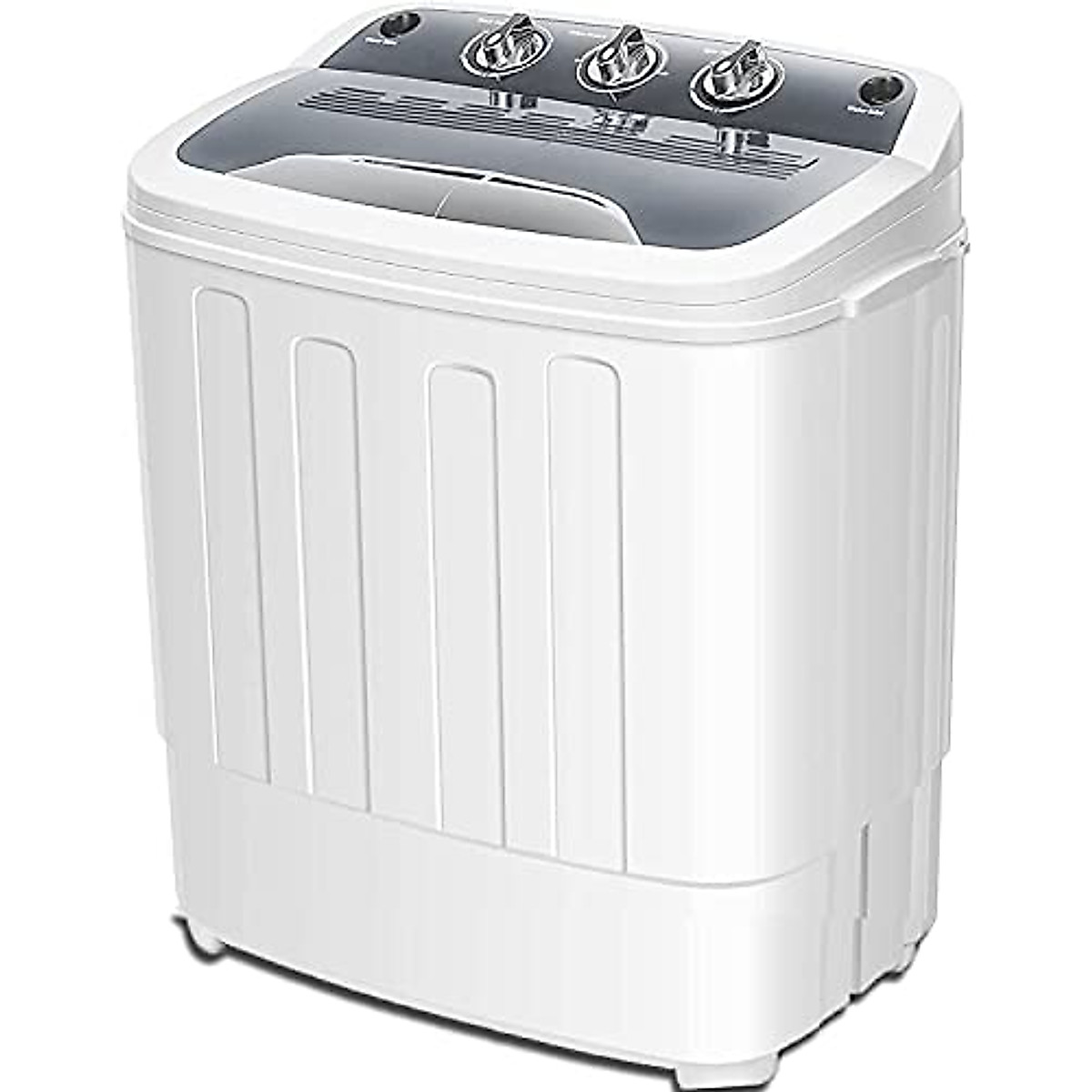 Cirstore Portable Washing Machine Double Bathtub 12.4 Lbs Compact Mini Washer and Dryer Combo with Timer Control,Clothes Washing Machine for Apartment Dorm RV Camping