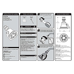 Speakman S-2254 Retro 3-Setting Shower Head for Stylish Bathroom Décor, 2.5 GPM, Polished Chrome