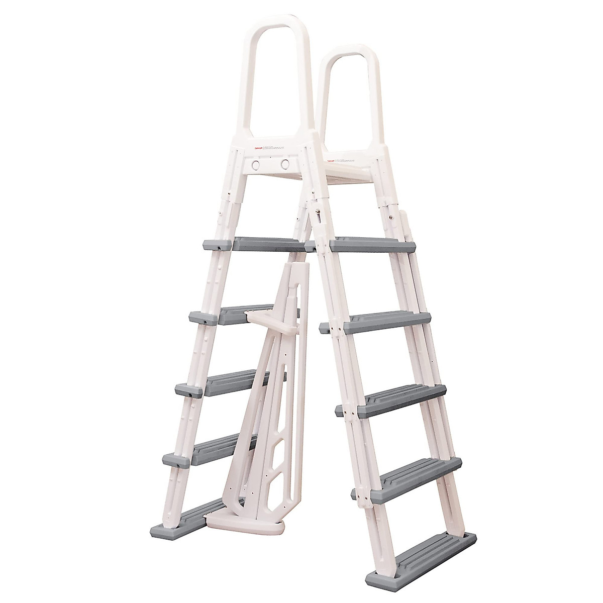 Blue Wave NE1202 Heavy Duty A-Frame Ladder for Above Ground Pools,White/Gray