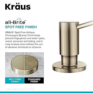 KRAUS Kitchen Soap and Lotion Dispenser in Spot-Free Antique Champagne Bronze, KSD-43SFACB