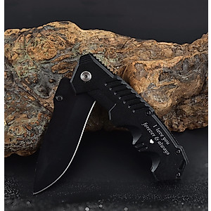 CHONG SHENG Engraved Pocket for Men - Husband Gifts from Wife, Boyfriends Gifts from Girlfriend - Gifts Idea for Birthday Christmas Anniversary Fathers Day and Valentine's Day