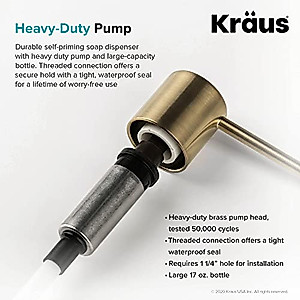 KRAUS Boden Kitchen Soap and Lotion Dispenser in Spot Free Antique Champagne Bronze, KSD-53SFACB