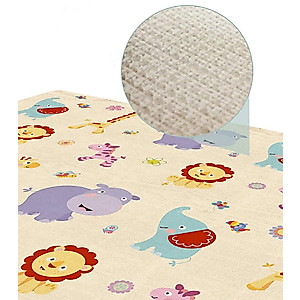 Baby Folding Mat,Large Tummy Time Folding Baby Crawling Mat Outdoor or Indoor Use, Waterproof Portable Double Sides Crawling Mats Cute Cartoon,Non Toxic for Kids Toddler Rug (70 x 59 x 0.2 inches)