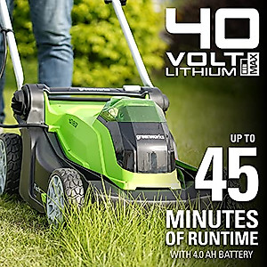 Greenworks 40V 17" (2-In-1) Push Lawn Mower, 4.0Ah Battery and Charger Included