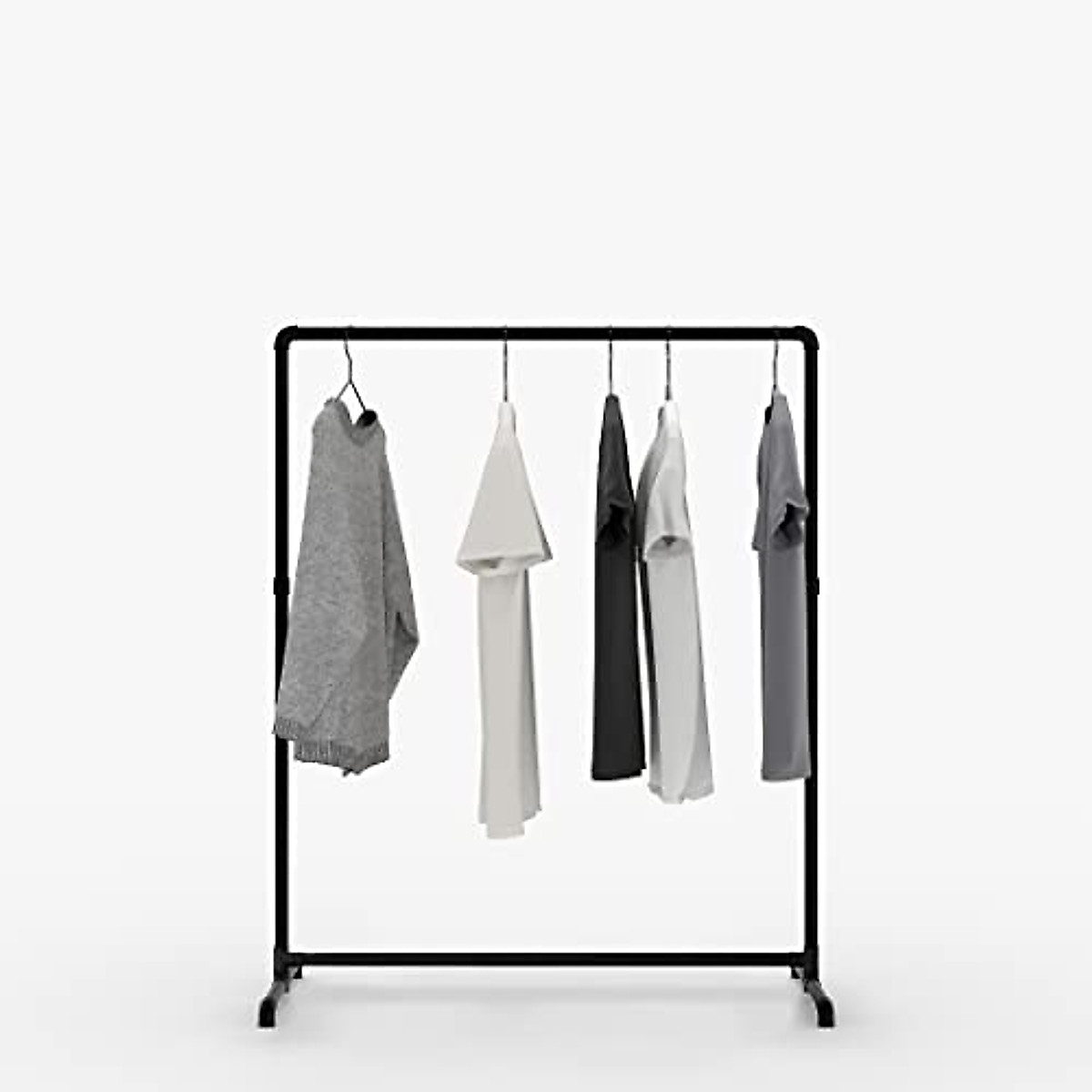 pamo Industrial Design garment rack - LAS LOW - freestanding Coat Rack for Walk-In Wardrobe Wall I Clothes Rack Made of Black Sturdy Pipes freestanding from Water Pipes