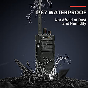 Retevis RT29 New Version,High Power Walkie Talkies Long Range,IP67 Waterproof,3200mAh,Emergency Alarm,Durability,Military Grade Two Way Radio (5 Pack)