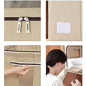 ZyHMW Large Clothes Storage Bag Organizer, 66L Clothes Storage Bins, Foldable Closet Organizers Storage Containers (Color : Ff)