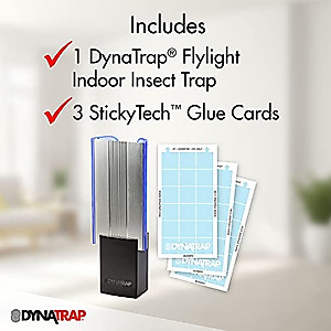 DynaTrap DT3009-1003P Flylight Indoor Plug-In Fly Trap for Flies, Fruit Flies, Moths, Gnats, & Other Flying Insects – Protects up to 600 Sq Ft