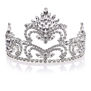 Anderson's Black Velvet King Crown and Penelope Queen Tiara Royalty Set, King and Queen Set For Prom, Homecoming, School Dance, Costume, Party, Pageant, Event