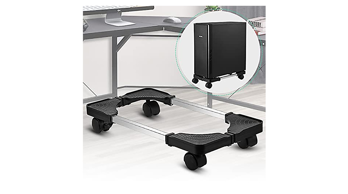 Adjustable Mobile CPU Stand for Gaming & Office PCs