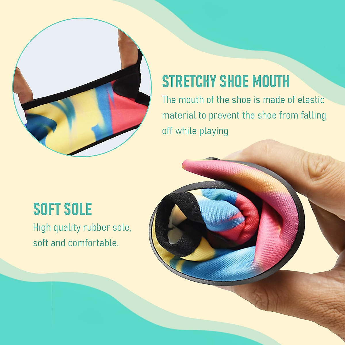 Kids Water Shoes for Boy Girl Quick-Dry Aqua Socks Non-Slip Water Socks River Sand Beach Shoes