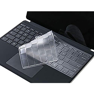 CaseBuy Ultra Thin TPU Keyboard Cover for 2022 2021 Microsoft Surface Pro 9 8 13 inch i5 i7 Touchscreen & Surface Pro X 13" 2020 2019 Protector Accessories, Clear
