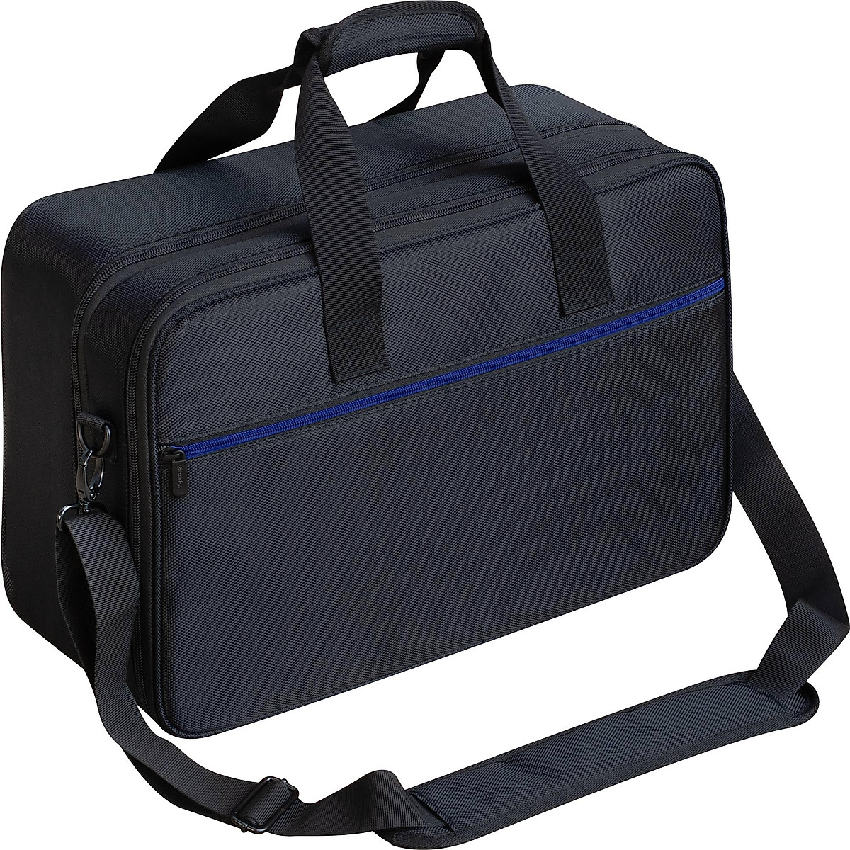 ButterFox Carrying Case Bag for PS5, Double Compartment Travel Case for Playstation 5 (Black/Blue)