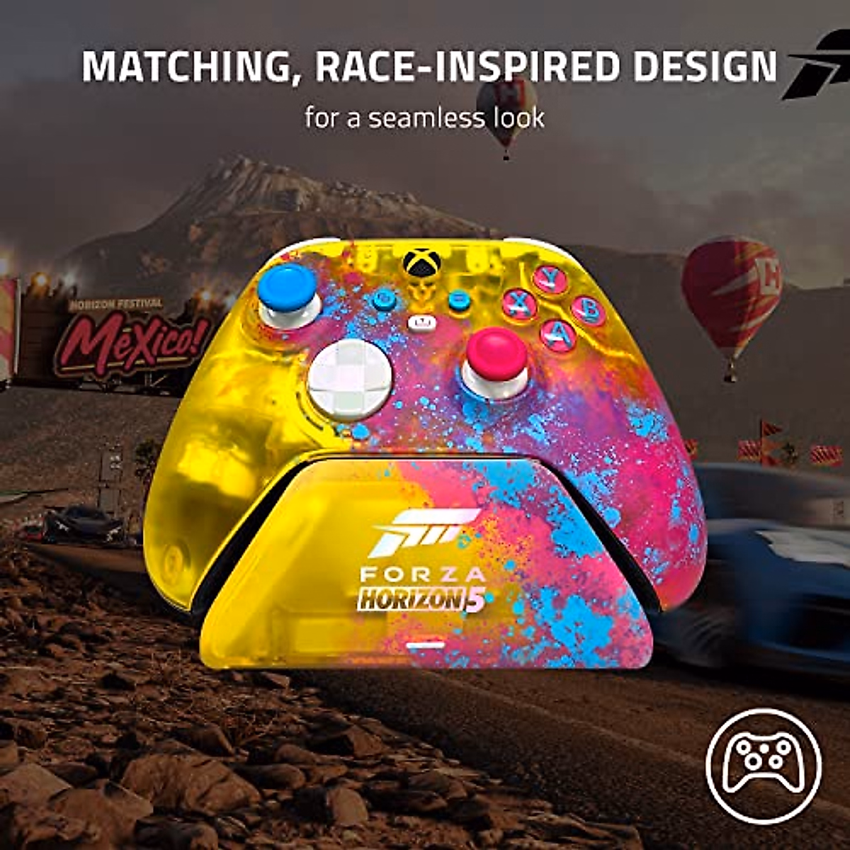 Razer Universal Quick Charging Stand for Xbox Series X|S: Magnetic Secure Charging - Matches Forza Horizon 5 Limited Edition Xbox Wireless Controller - USB Powered - (Controller Sold Separately)