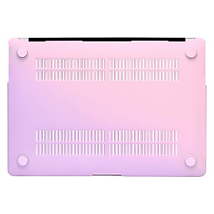 MOSISO Compatible with MacBook Air 13 inch Case (models: A1369 & A1466, Older Version 2010-2017 Release), Plastic Pattern Hard Shell Case & Keyboard Cover Skin & Screen Protector, Gradient Purple