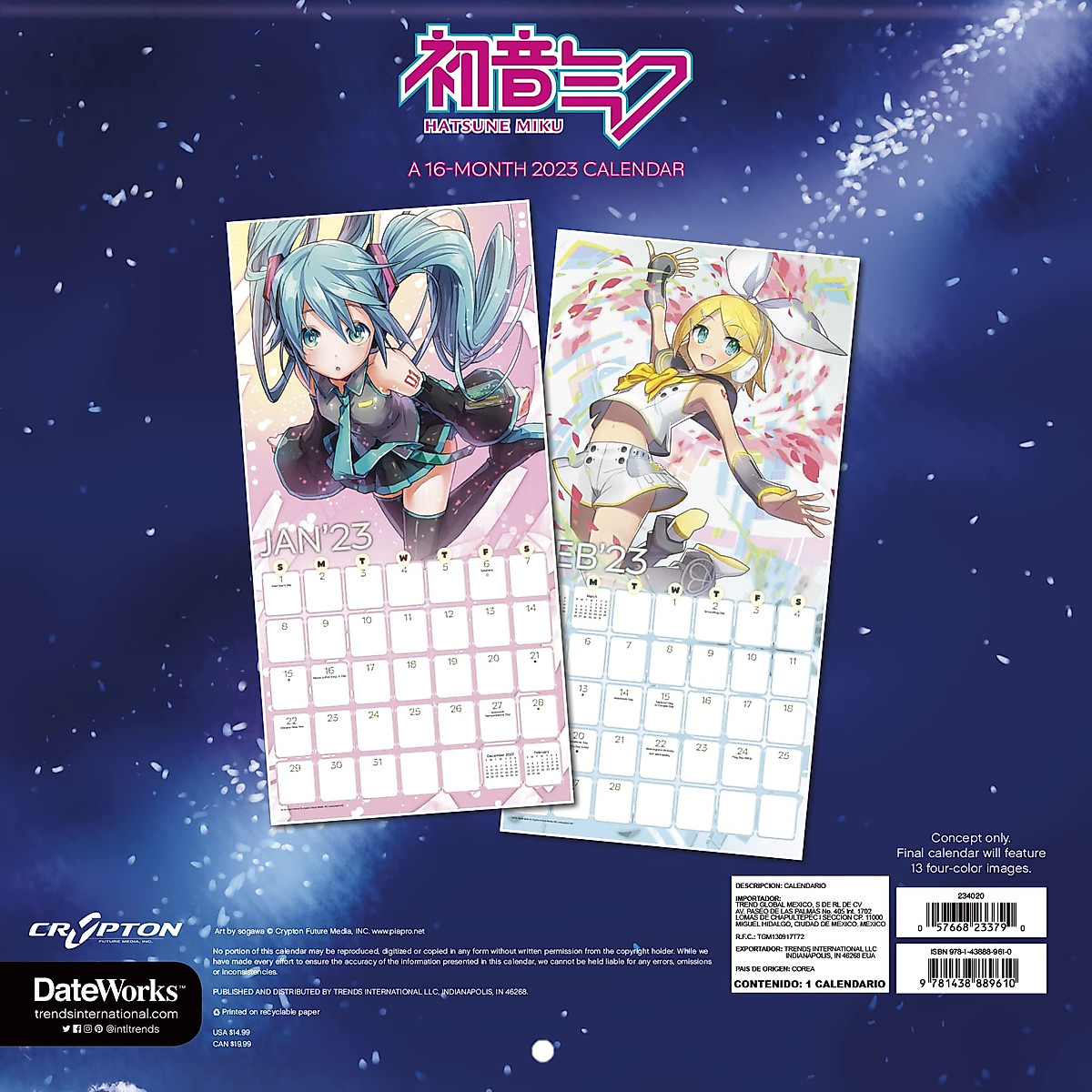 2023 Hatsune Miku Wall Calendar