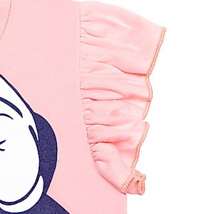 Disney Minnie Mouse Toddler Girls Graphic T-Shirt & Shorts Light Pink/Light Blue 5T