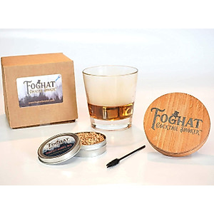 Foghat Cocktail Smoker with Bourbon Barrel Wood Shavings and Bourbon Resurrection Foghat Culinary Smoking Fuel Bundle