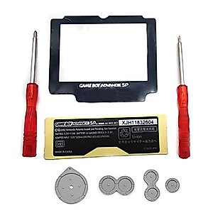 Full Housing Shell Pack Case Cover for GBA SP Gameboy Advance SP Shell Case with Buttons Kit (F)