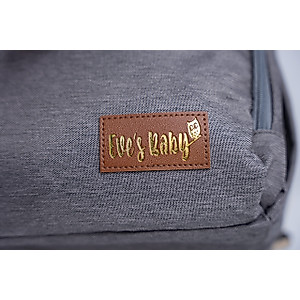 EVE'S BABY Diaper Backpack – Multifunctional Diaper Bag Organizer for Newborn Essentials – Convenient Pockets and Adjustable Straps – Fits Newborn Essentials, Clothes – Stylish Grey and Beige