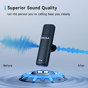Conference Speakerphone, BALILA Wireless Conference Speaker with 5 Microphones, Portable Omnidirectional Computer Microphone for Streaming, Call Speaker Skype, Webinar, Interview