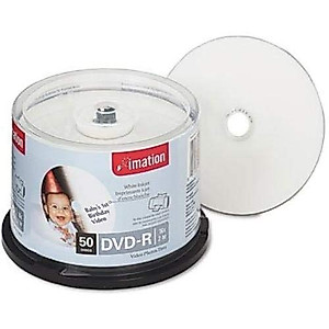Imation Dvd-r 27789 4.7gb 16x White Thermal Hub Printable 50/pk Cake Box