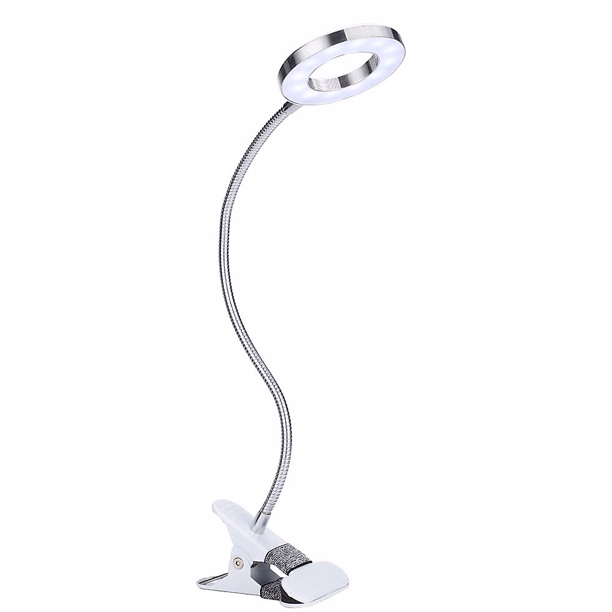 Mavis Laven Desk Lamp, Eyelash Extension Light, 7W LED Clip On Lamp, USB Eye-Care Book Light, Bed Lamp, Tattoo,Nail Art, Makeup Lash lamp, Dorm Room,Desk, 2-Level Brightness & 2 Color