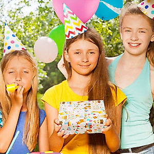 Birthday Wrapping Paper for Baby Kids Boys Girls, Animals Party Design Gift Wrapping Paper, Cute Animals 7 Sheets Folded Flat 20x28 inches per Sheet for Baby Shower Birthday Party