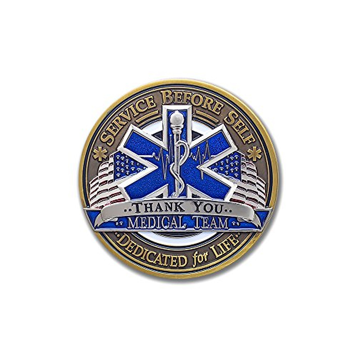 Armor Coin & Emblem - Medical Team Challenge Coin EMT | EMS | Honoring Heroic Medical Professionals | Medical Team - with Deluxe Display Box & Polishing Cloth - Appreciation Tribute Coin