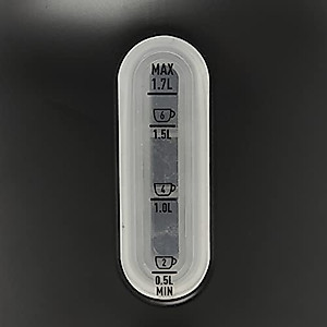 Haden 75095 Heritage 1.7 Liter Stainless Steel Body Countertop Retro Electric Kettle with Auto Shutoff & Dry Boil Protection, Black/Chrome