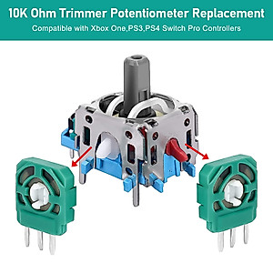 EEEKit 20pcs Replacement Trimmer Potentiometer Sensor for PS4 Controllers, 10k Ohm Trim-Pot Gasket Repair Parts for Xbox One PS3 PS4 Switch Pro Thumb Stick Analog Joystick