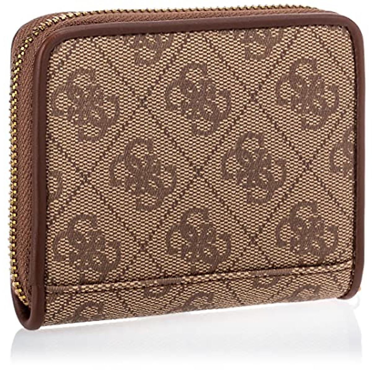 GUESS Izzy Small Zip Around Wallet, Latte Logo/Brown