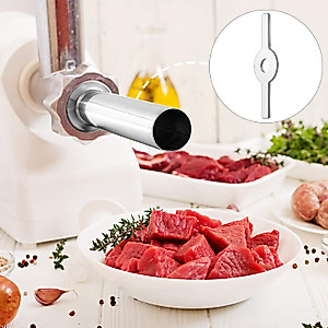 Mudder 4 Pieces Sausage Stuffer Kit 3 Different Sizes Stainless Steel Grinder Tubes with Sausage Stuffer Ring for Size 5 Meat Grinder Food Maker Kit