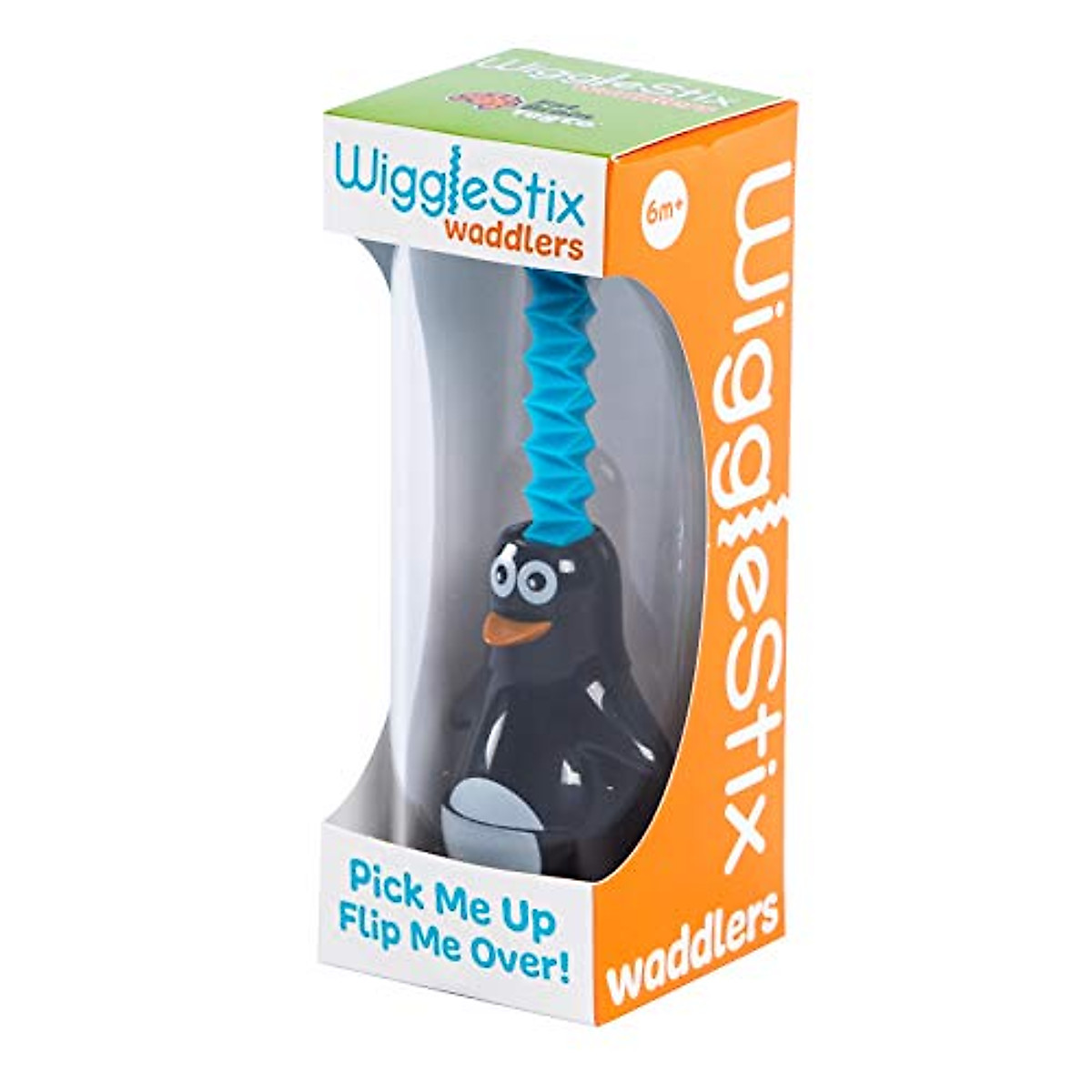 Fat Brain Toys Wiggle Stix - Penguin - Wiggle Stix Waddlers - Penguin Baby Toys & Gifts for Ages 1 to 5