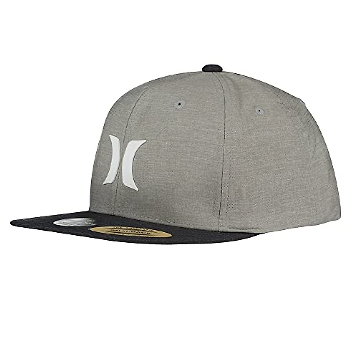 Hurley Men’s Hat – Lightweight Phantom Core Snap-Back Baseball Cap, One Size, Grey