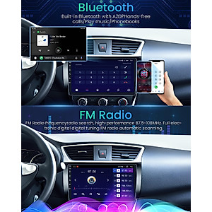 2+32G Car Radio for Nissan Sentra 2013 2014 2015 2016 2017, 10.2" HD Touch Screen Car Radio with Wireless Carplay & Android Auto, Mirror Link, Bluetooth, WiFi, GPS Navigation, Backup Camera Android 12
