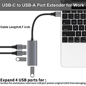 BaseNew USB C to USB Hub,USB C Male to USB Female Hub,USB Female 3.0 Hub Adapter,USB to USBC-C Adapter,USB C Female to USB Male Adapter for MacBook Pro,iPad,iMac,Samsung Galaxy,Cellphone and Tablet
