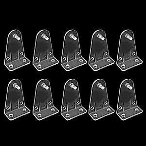AXLIZER 10pcs Hold Down Brackets Transparent Plastic Fixing Bracket Blind Hole Hook Suitable for Blinds or Windows