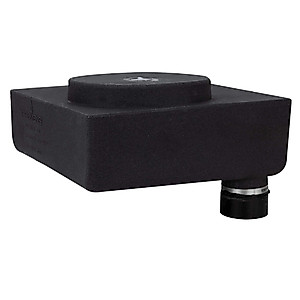 RecPro 8 Gallon RV Holding Tank 17 3/4" x 17 3/4" x 8 1/4" | 3772 | Black Waste Water (with Fittings Kit) | Made in America