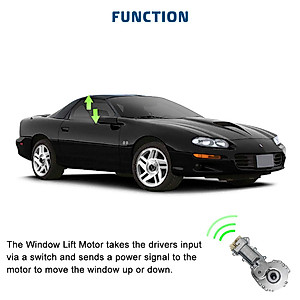 Front Power Window Lift Motor Replacement for 85-01 Chevy Astro 93-2002 Chevy Camaro 1985-2001 GMC Safari 1993-2002 Pontiac Firebird Replace# 11M24 742-101