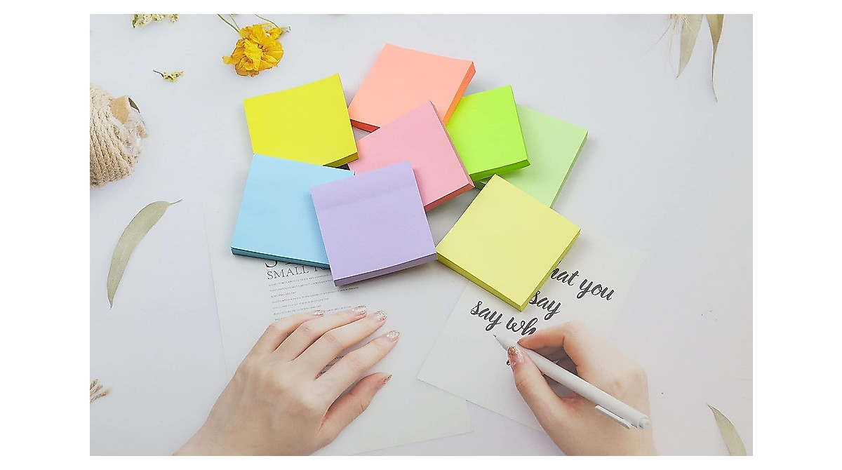 Pastel Sticky Notes 8-Pack - Strong Adhesive & Vibrant Colors | YEECOK