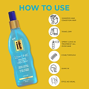 12-in-One Amazing Leave-In Hair Treatment Spray - Infused with Abyssinian Oil to Hydrate Smooth and Nourish Hair - Conditioner Spray Strengthens and Protects Dry & Damaged Hair