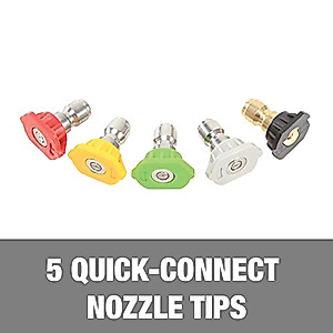 Sun Joe SPX-FC34-MXT Foam Cannon for SPX Series Electric Pressure Washers, 34 Oz, 1/4" Quick Connector, 5 Quick Connect Nozzle Tips, Fits Most Pressure Washers