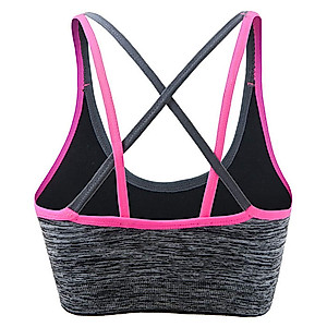 Bra for Women,JFLYOU Ladies Removable Padded Sports Bras Lingerie Support Workout Yoga Bra(Hot Pink,XX-Large)