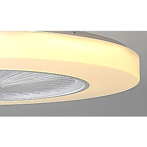 Orillon 22'' Thin Modern Ceiling Fan with Light for Indoor Kitchen Bathroom Bedroom,Remote LED 3 Color Changing Low Profile Flush Mount Quiet Fandelier with 11 ABS Blades, White