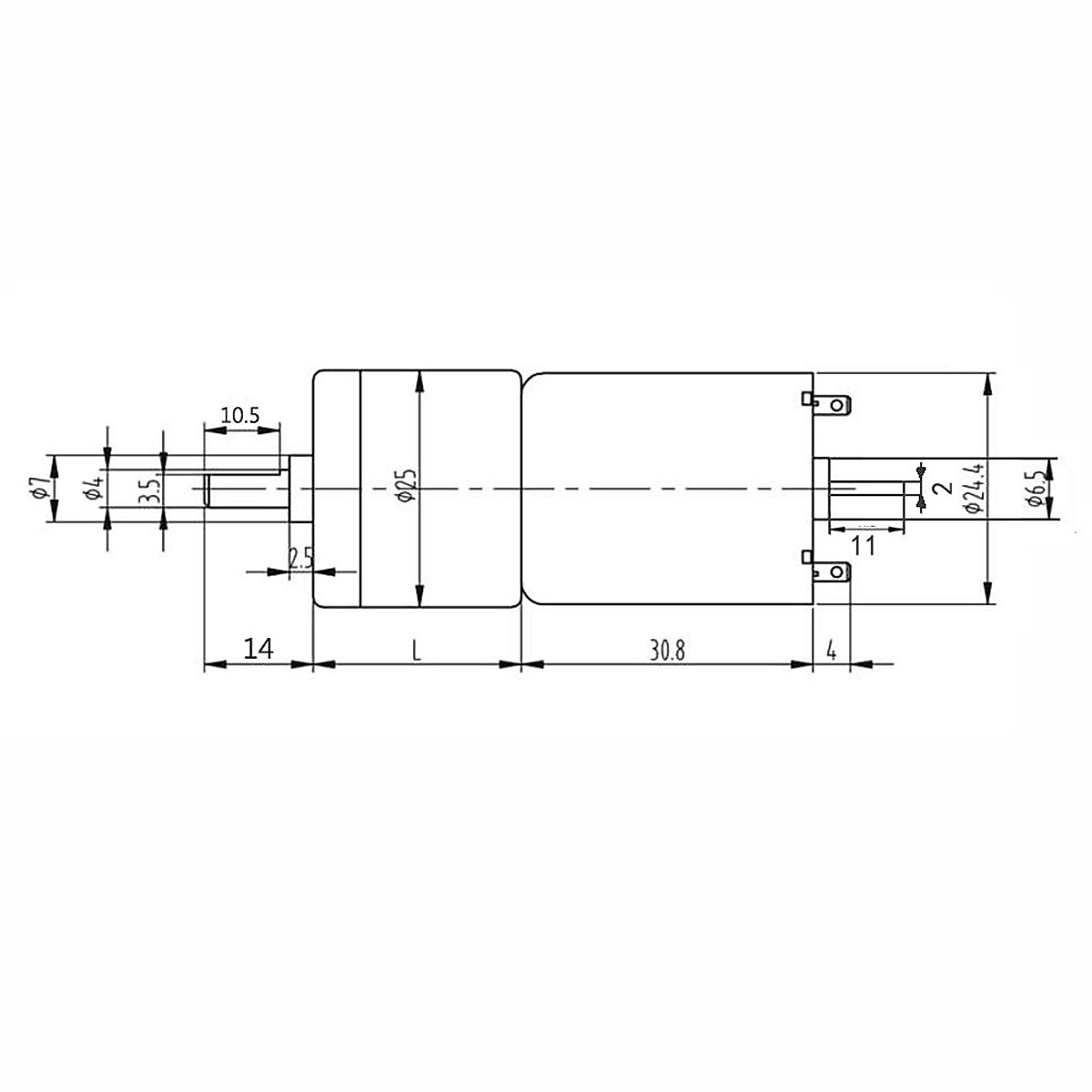 Bemonoc 25GA370 32GZ370 DC Gear Motor Hall Encoder DC 2.5V~24V 12 PPR Dual Quadrature Outputs Metal Encoder