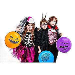 18pcs Halloween Punch Ball Balloons Party Favors for Kid Halloween Treats 18 inch Large Punching Balloons Goodie Bag Filler Party Game Supplies