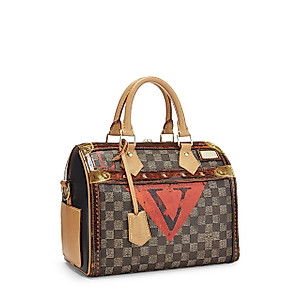 Louis Vuitton, Pre-Loved Damier Ebene Time Trunk Speedy Bandouliére 25, Brown